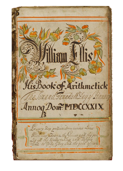 Antique Math Book Beautiful Calligraphy | Moms Craft Club